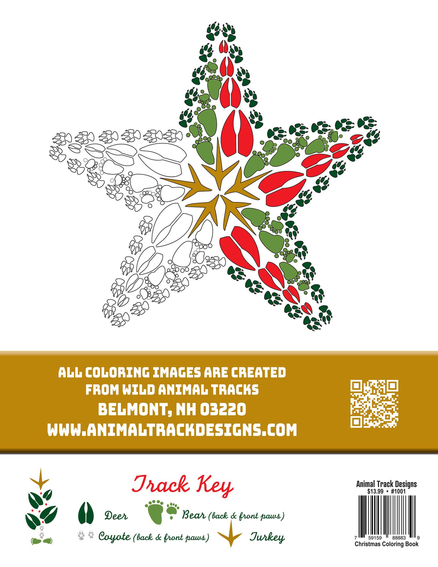 christmas animals coloring book