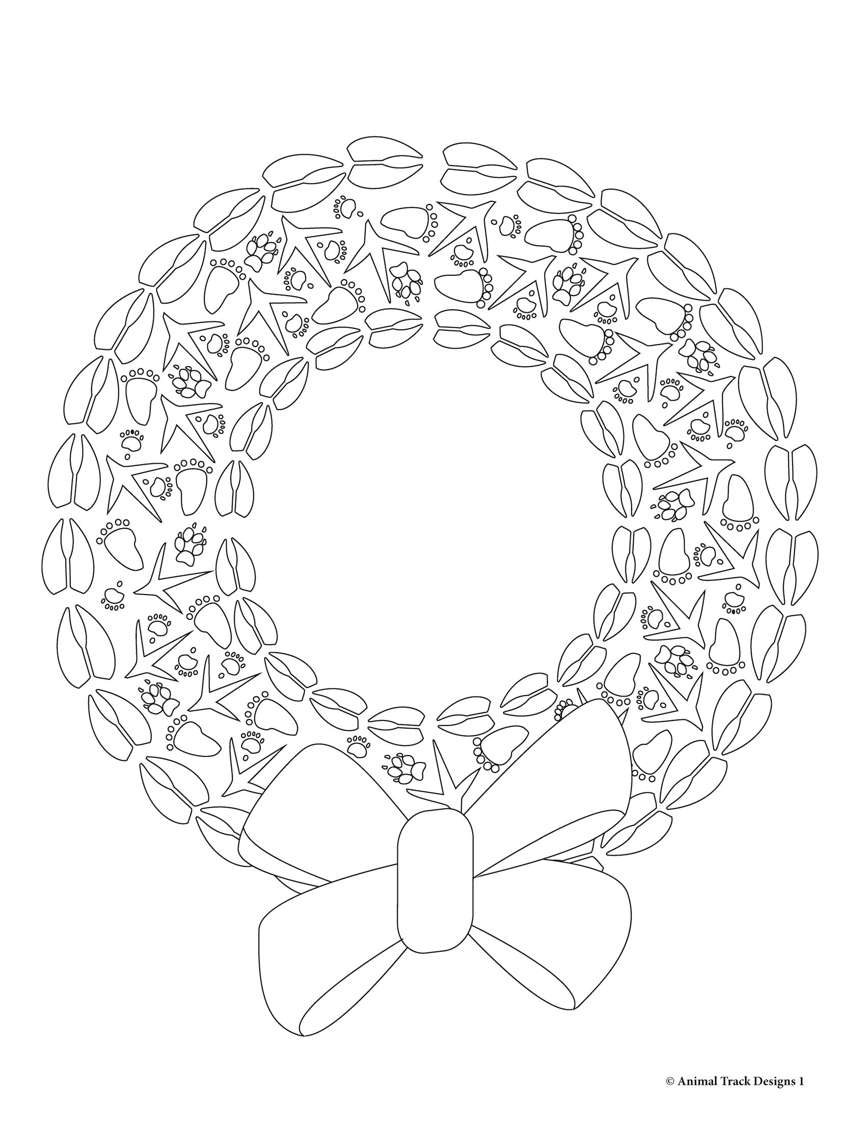 christmas wreath coloring book